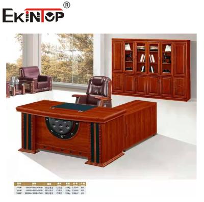 China Ekintop Wooden Computer Desk Executive Office Desk Boss Table Wooden Office Table for sale