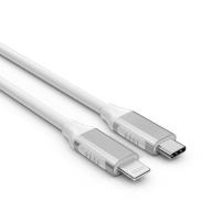 China Lightning To USB C 2M Charging Cable White MFI Certificated C94 Chip for sale