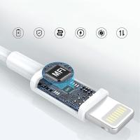 China Lightning To USB C 2M Charging Cable White MFI Certificated C94 Chip for sale
