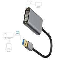 China 60Hz USB 3.0 Graphics HUB Adapter For USB-A/M To DVI/F 1080p Video Resolution for sale