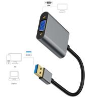 China USB 3.0 Graphics HUB Adapter For USB-A/M To VGA/F 1080p Video Resolution for sale
