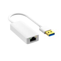 China USB3.0 Gigabit Ethernet Adapter At Compact Size New Plastic ABS White Color for sale
