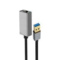 China USB A 3.2 Gen 1 Gigabit Ethernet 10 100 1000Mbit Adapter Compact Size Aluminum for sale