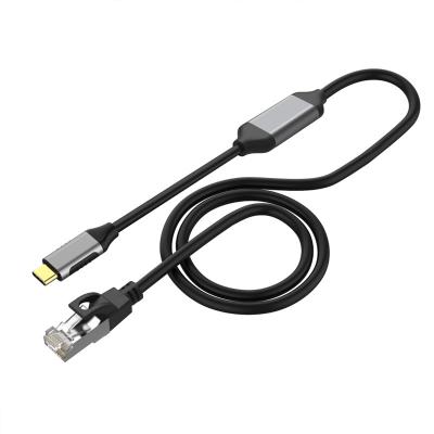 China USB 3.2 Network Adapter Splitter RJ45 Lan Cable At 1M 2M 3M 5M 30 Meters Max for sale