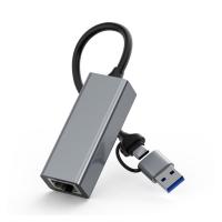 China USB A And C To 2.5 Gigabit Network Adapter Splitter At SuperSpeed 10 100 1000 2500 Mbit for sale