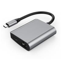 China USB C 3.2 Gen1 Network Adapter Splitter With PD 100W Charger for sale