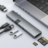 China 8 In 2 Multi Port HUB For MacBook Air Pro With Dual USB C Thunderbolt Compatible for sale