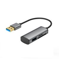 China USB A OTG USB Hub With Card Reader Combo Extension Cable Adapter For SD Micro SD Memory Card Manufacturer for sale