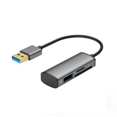 China USB A OTG USB Hub With Card Reader Combo Extension Cable Adapter For SD Micro SD Memory Card Manufacturer for sale