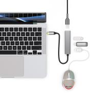 China 4 Port USB Type C 3.0 USB HUB With Extension USB Cable for sale