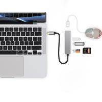 China USB3.0 Type C Multi Port 5 In 1 HUB With SD TF Card Reader Combo for sale