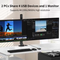 China KVM Switch USB C Dual Monitor Output DisplayPort With 4 Ports USB 2.0 HUB for sale