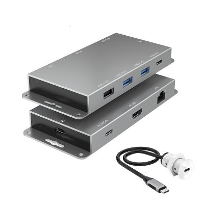 China 8 In 1 USB C HUB For Conference System With 8 Ports USB Data HUB 4K HDMI Video Extender for sale