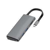 China 10 In 1 USB Type C To HDMI VGA Card Reader RJ45 USB A HUB PD Power Deliver Adapter for sale