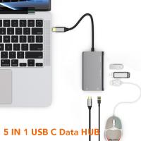 China 5 Ports USB C HUB With Wired Ethernet Adapter And Power Delivery for sale