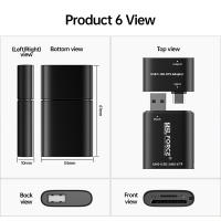 China USB 3.0 Type A Type C Multi Card Reader With USB C OTG Adapter Wholesale for sale