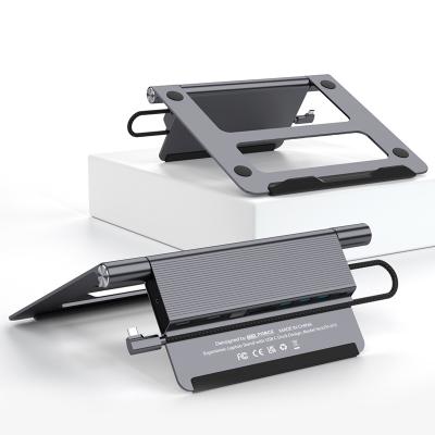 China USB C Laptop Adjustable Stand With Dual HDMI 4K MST Video Output for sale