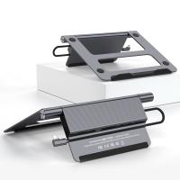 China 10 In 1 USB C Docking Station With Laptop Macbook Adjustable And Foldable Stand for sale