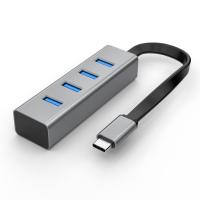 China Flexible USB C Adapter with 4Ports USB TYPE-A 3.0 HUB for sale