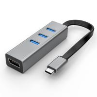 China Flexible USB C Cable Adding an Expansion USB A HUB And DP Monitor Connection for sale