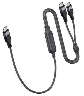 China 140W 2 IN 1 USB C To USB C Laptop Charging Cable 2.0 Data Cable for sale