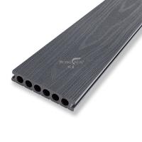 China Frosted Lightgray Exterior Anti Slip Co Extrusion WPC Decking 140x25mm for sale