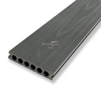 China Frosted Lightgray Exterior Anti Slip Co Extrusion WPC Decking 140x25mm for sale