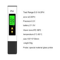 China Digital pH Meter Tester 0-14 Range ±0.05 Accuracy Portable Water Quality Testing Device 155mm for sale