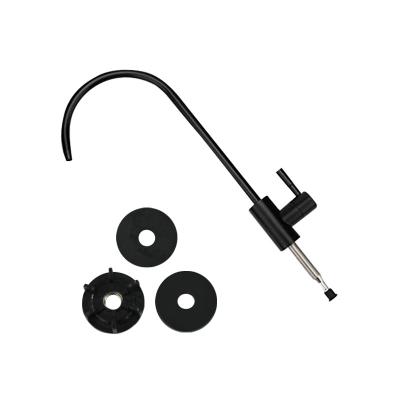China 13x30cm Black Stainless Steel Kitchen Faucet with Long Flexible Nozzle and Auto Flush - CE/ROHS Certified for sale