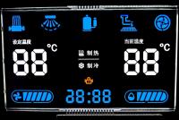 China 12 O Clock Negative VA LCD Display Black Segment Digit Graphic Lcd Glass Va Panel For Thermostat for sale