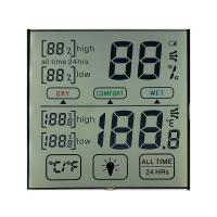 China HTN Segment Code LCD White Blacklight Indoor Hygrograph Customizable Display for sale