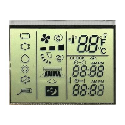 China 3.0 V Positive Reflective TN Segment LCD Air Conditioner Remote Control Temperature Control for sale