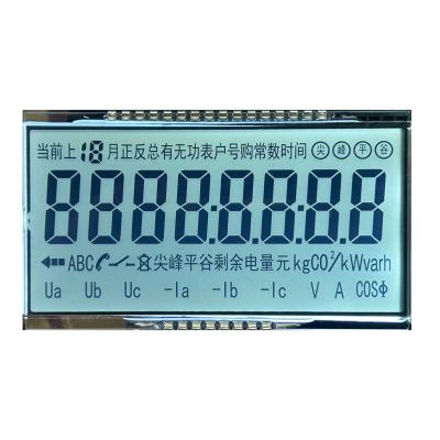 China 6 O' CLOCK Positive Transflective HTN Lcd Display Electricity Meter Monochrome Screen for sale