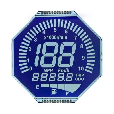 China Customized Matrix HTN LCD Display Eight Shape Monochrome 7 Segment Graphic LCD Screen For Motorcycle Instruments for sale