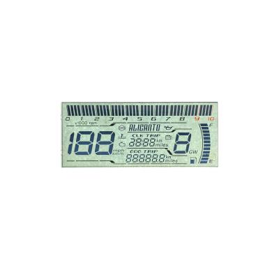China Manufacturer Cheap Custom HTN LCD Display Eight Shape Monochrome 7 Segment Graphic LCD Screen For Motorcycle Instruments for sale