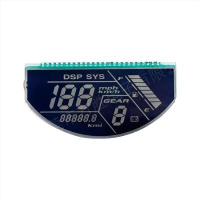 China Custom Blue Film Motorcycle LCD Screen LCD Monochrome Displays Semicircular Speedometer LCD Display for sale