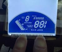 China Custom Blue Film Motorcycle LCD Screen LCD Monochrome Displays Semicircular Speedometer LCD Display for sale