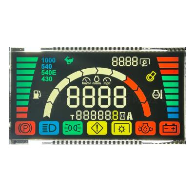 China Monochrome Negative Va Segment Lcd For Speedometer PIN Connector VA Transmissive 7 Segment LCD for sale