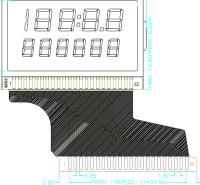 China Custom HTN TN VA LCD for Motorcycles Speedometer Segment LCD Screen for Yamaha for sale