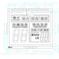 China Custom Black TN Segment LCD Panel LCD Screen LCD Display for Massager Seven Segment LCD for sale