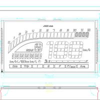 China Custom HTN LCD Blue Screen 7 Segment LCD Display HTN Negative Segment LCD Panel for Speedometer for sale