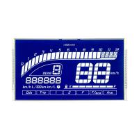 China Custom HTN LCD Blue Screen 7 Segment LCD Display HTN Negative Segment LCD Panel for Speedometer for sale