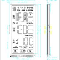 China Custom TN Negative Transmissive Type LCD TN LCD 7 Segment Displays For Sphygmomanometer for sale