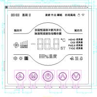 China Custom VA Monochrome LCD Displays For Thermostat VA Negative Monochrome Segment LCD Display for sale