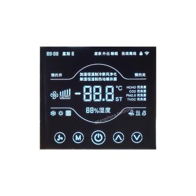 China Custom VA Monochrome LCD Displays For Thermostat VA Negative Monochrome Segment LCD Display for sale