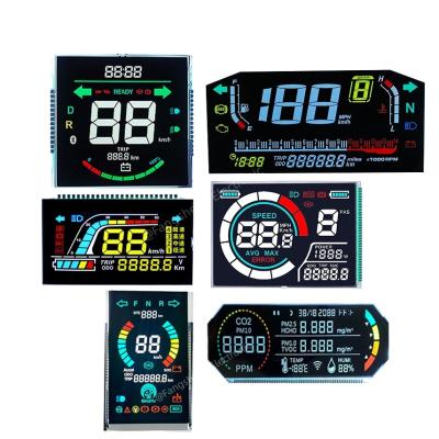 China Custom 7 Segment LCD E-Bike Vehicle Bike Motorcycle Meter LCD Display VA LCD Btn LCD Screen Monitor for E-Bike for sale