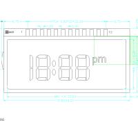 China Custom Size Monochrome TN LCD Displays For Digit Clock TN Segment LCD Panel TN LCD Screens for sale