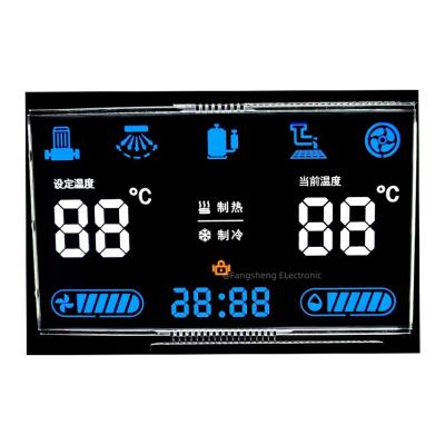 China Custom 7 Segment Display LCD Thermostat Sun Readable VA Segment LCD 7 Segment Monochrome LCD Display Module for sale