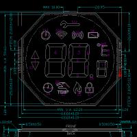 China Custom HTN LCD Display Monochrome 7 Segment LCD For Thermostat Tn Htn Postive Transflective 7segment LCD Panel LCD Screen for sale
