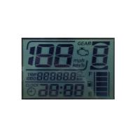 China Custom Size 7 Segment Custom HTN LCD Display for Motorcycle Speedometer Screen Speedometer Odometer LCD Display Character Segment Module Manufacturers for sale